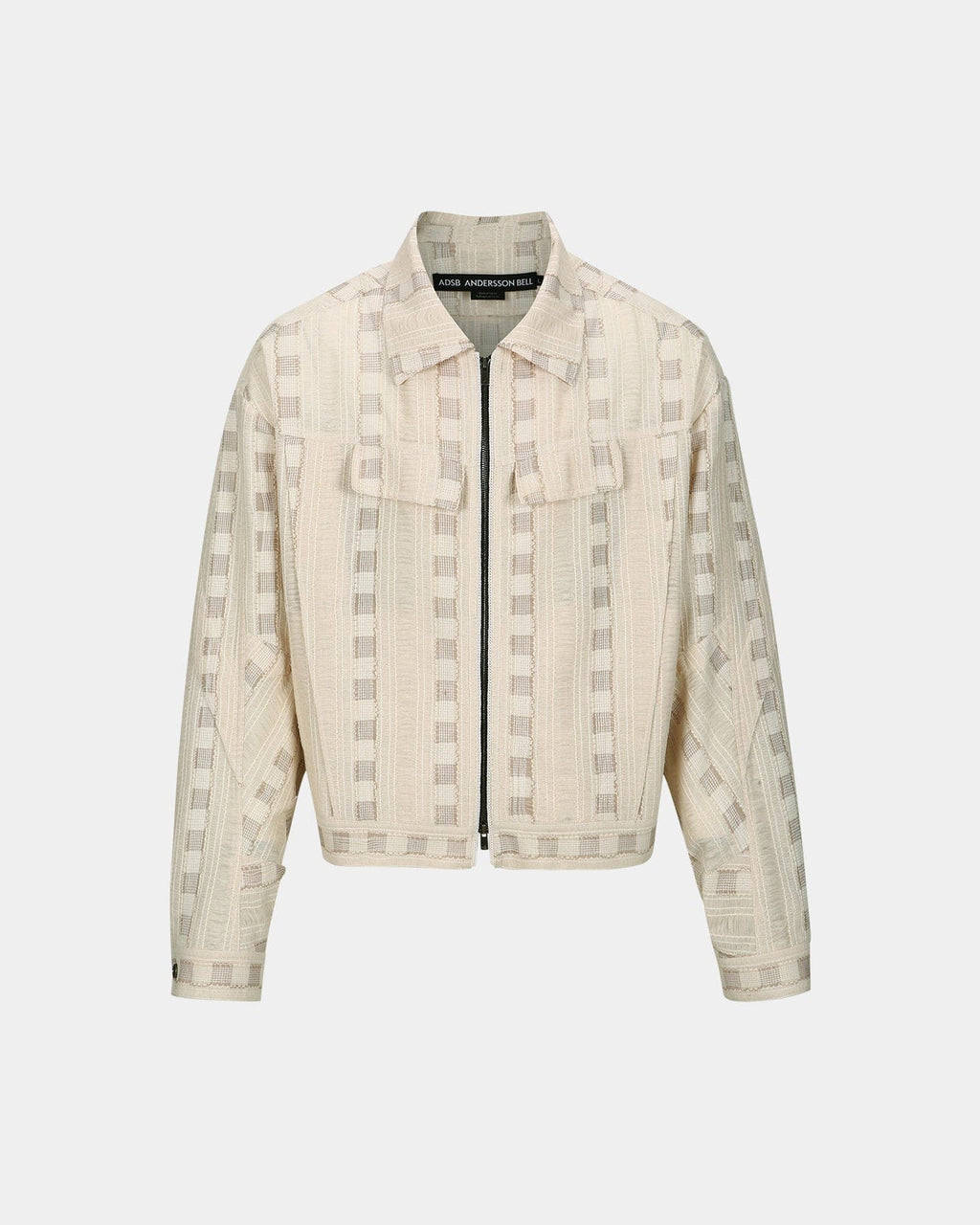FABRIAN SHEER ZIP-UP JACKET awa586m(ECRU) – Andersson Bell