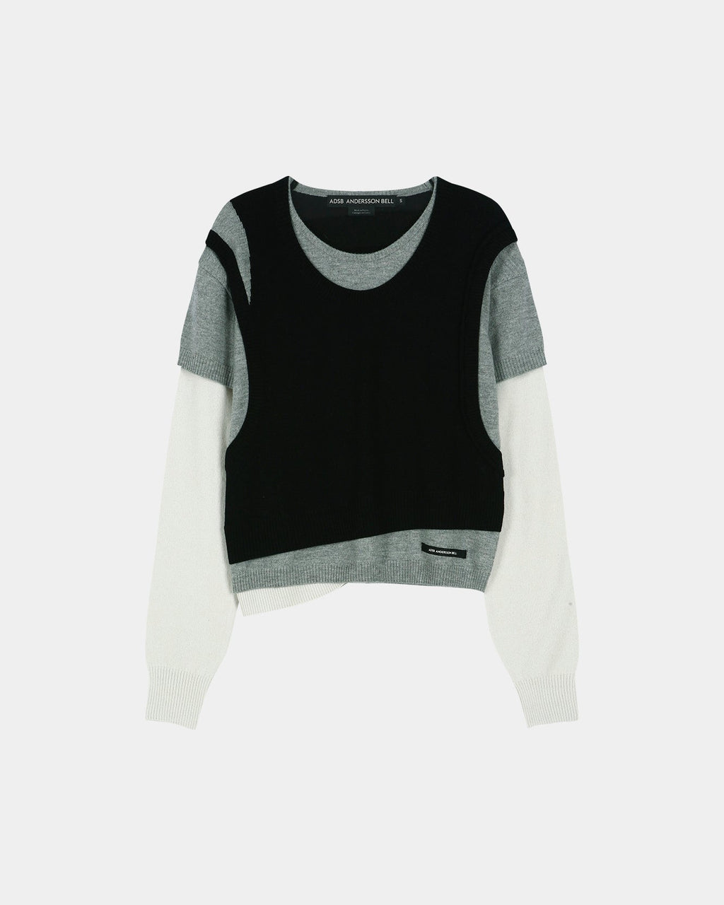TRES OVER LAYERED SWEATER atb1474w(BLACK) – Andersson Bell