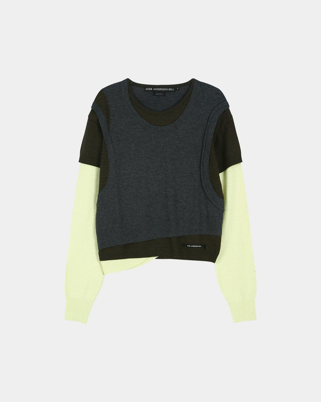 TRES OVER LAYERED SWEATER atb1474w(GREEN) – Andersson Bell
