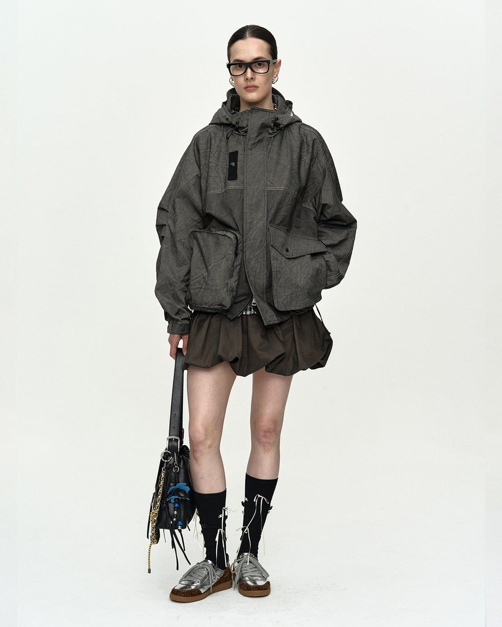 UNISEX TIE-DYED BEACH SHELL JACKET awa746u(CHARCOAL) – Andersson Bell